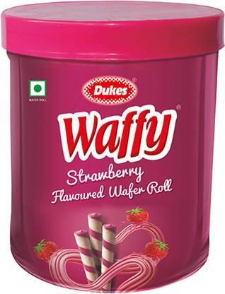 Dukes Waffy Strawberry flavoured Jar Wafer Rolls Price in India - Buy ...