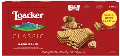 LOACKER Classic Napolitaner With Hazelnut Cream Filling Crispy Wafers ...