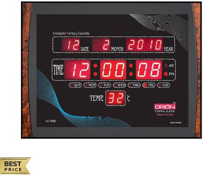 ORION Digital 40 cm X 30 cm Wall Clock Price in India - Buy ORION ...