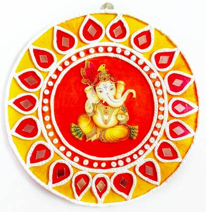 RUKMINI Unique Lord Ganesha Lippan Art Wall Hanging Price in India ...