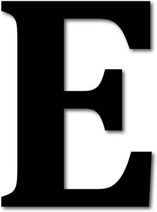 Chalk My Theme 9 Inch Large Wooden Letter E in Black Price in India ...