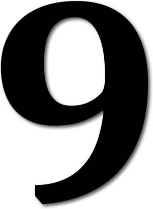 Chalk My Theme 9 Inch Large Wooden Number 9 in Black Price in India ...