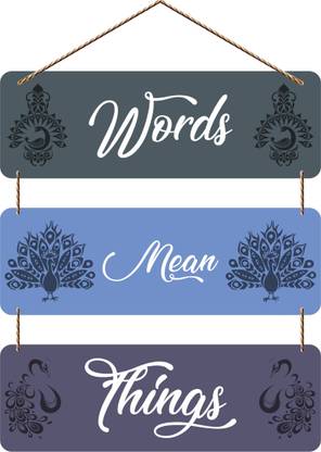Ankirah Words Mean Things Wall Hanging Price in India - Buy Ankirah Words Mean Things Wall ...
