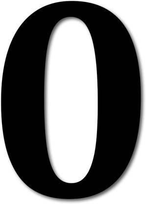 Chalk My Theme 9 Inch Large Wooden Number 0 in Black Price in India ...