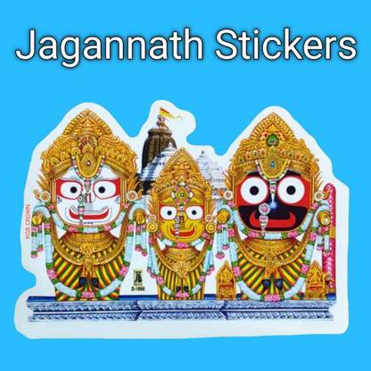 kgb crown Jagannath Balabhadra Subhadra sticker for wall , car , bike ...