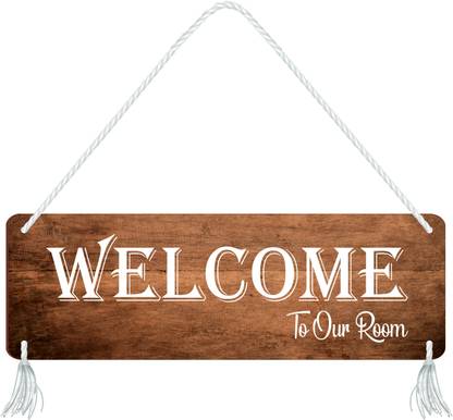 Blue Finch Welcome To Our Room Door Hanging Decor For Home Door Or Wall ...