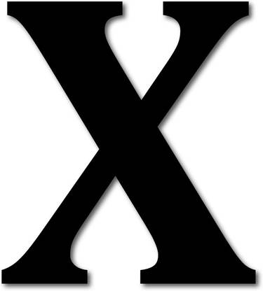Chalk My Theme 9 Inch Large Wooden Letter X in Black Price in India ...