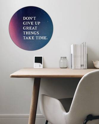 DreamKraft Decorative Motivational Quotes Round Wooden Wall Plaque ...