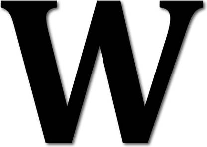 Chalk My Theme 9 Inch Large Wooden Letter W in Black Price in India ...