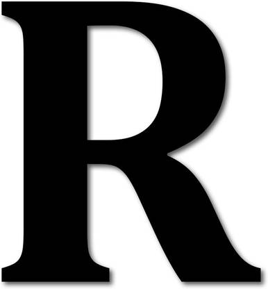Chalk My Theme 9 Inch Large Wooden Letter R in Black Price in India ...