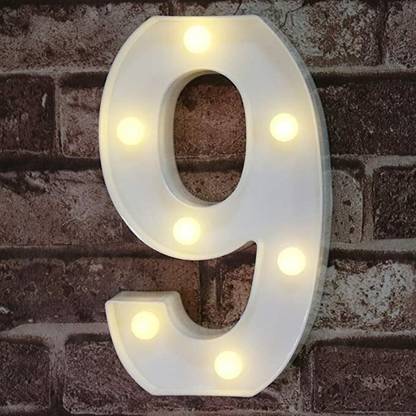 Fun Town Led Light Up Number 9/Nine, Decorative Number Lights for party ...