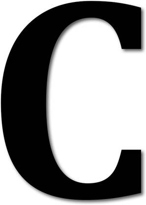 Chalk My Theme 5 Inch Large Wooden Letter C in Black Price in India ...
