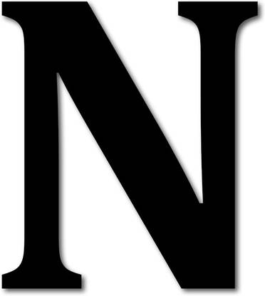 Chalk My Theme 9 Inch Large Wooden Letter N in Black Price in India ...