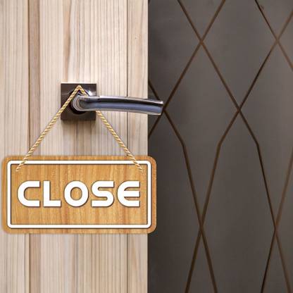 CVANU Double Sided Wooden Open Close Sign Board for Business Purpose ...