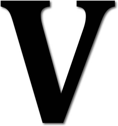 Chalk My Theme 9 Inch Large Wooden Letter V in Black Price in India ...