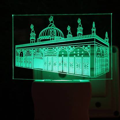 RTURO ISLAMIC MASJID Acrylic 3D Illusion 7 Color Changing LED Plug and ...