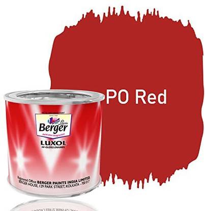 Berger Luxol Hi Gloss Metal & Wood Paint PO RED 200 ML B0BCGYL5KK PO ...