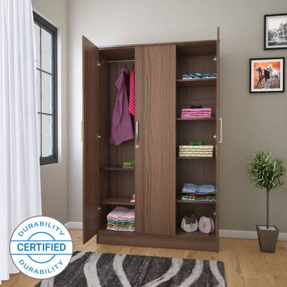 Flipkart Perfect Homes Julian Engineered Wood 3 Door Wardrobe Price in ...