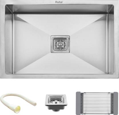 RUHE 304 Grade Stainless Steel Handmade Kitchen Sink |24x18x10 Inches ...