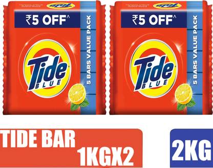 Tide Blue Detergent Bar Soap@(1000gx2) Detergent Powder 2 kg Price in ...