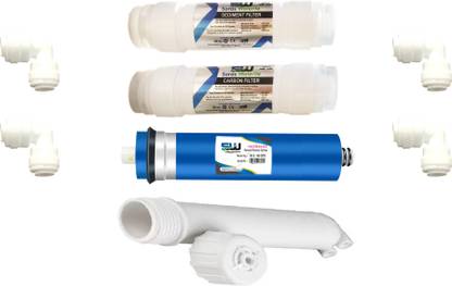 Saras Waterite RO Membrane 80 GPD + Membrane Housing + Sediment and ...
