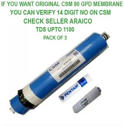 CSM RO 80 GPD ORIGINAL MEMBRANE WITH FR 450 & SPUN FILTER Media Filter ...