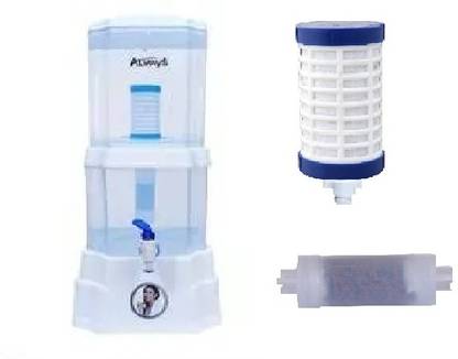 Always Gravity Water Purifier Non-Electric White 15 L with extra filter ...