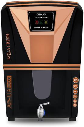 Aqua Fresh Crystal black LED COPPER+RO+UV+TDS 12 L electric borewell ...