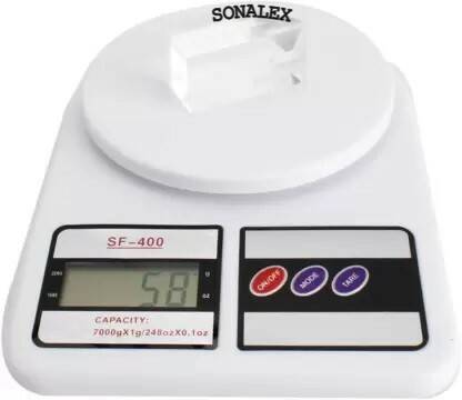 SONALEX electronic weight machine 10 kg for shop LCD Display (White ...