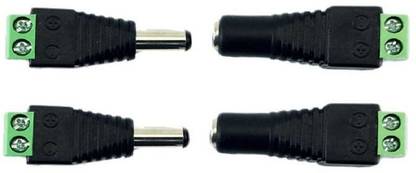atekt DC Power Male & Female Jack Terminal DC Connectors(2 Male ...