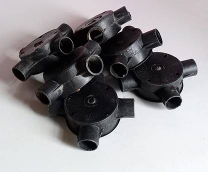 Hardware Electrical Junction Box 4 Way (3/4)" Height - 30 mm (Black ...