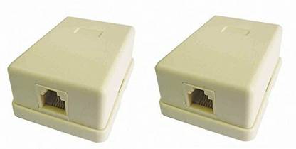 Antech 2 Pcs Single Port Telephone Junction Surface Rosette Mount ...