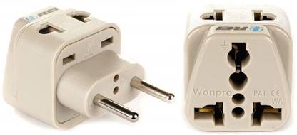 OREI India to Europe, Turkey, Spain Travel Adapter Plug Type C, 2 in 1 ...