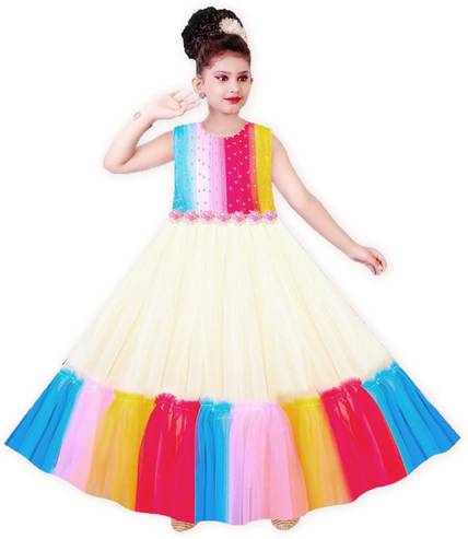 SMARTGRRAB Girls Maxi/Full Length Casual Dress Price in India - Buy ...