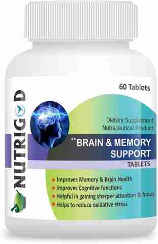NUTRIGOD Ayurvedic Brain and memory tablets brain booster supplements ...