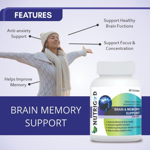 NUTRIGOD Ayurvedic Brain and memory tablets brain booster supplements ...