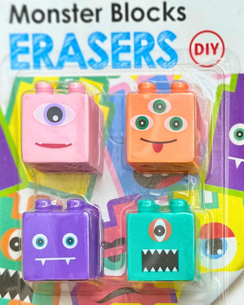 Flipkart.com | TINZORI DIY Monster Theme Eraser Non-Toxic Eraser
