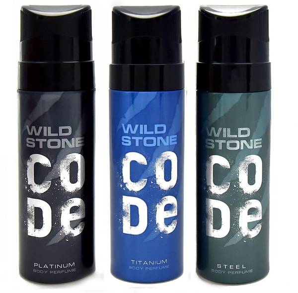 Wild Stone Code Platinum, Steel & Titanium Combo Perfume Body Spray ...