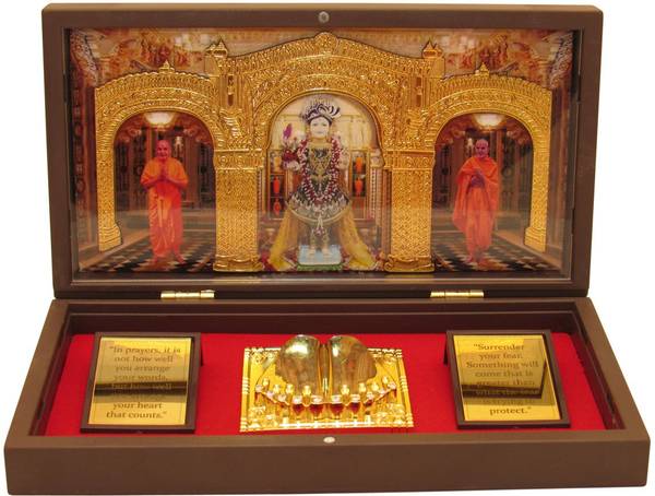 GoldGiftIdeas Swaminarayan Photo Frame with Charan Paduka Religious ...