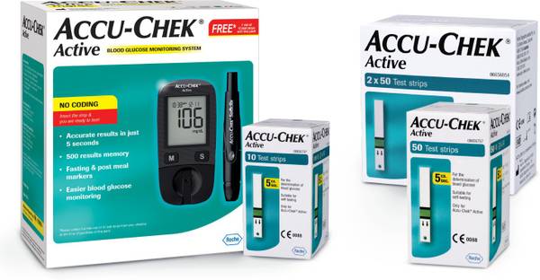 ACCU-CHEK Active Meter With 160 Strips Glucometer - Price History