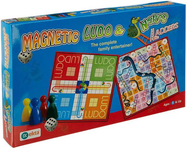 Ekta Magnetic Ludo Snakes 'N' Ladders Board Game Party & Fun Games ...
