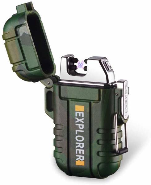 Explorer Pocket Size Elegant Design Lighter Flame-less Double ARC ...