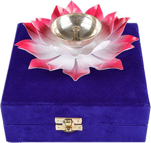 tovaih Lotus Shape Brass Akhand Diya/Pital Jyot Diva/Pooja Deepak/Table ...