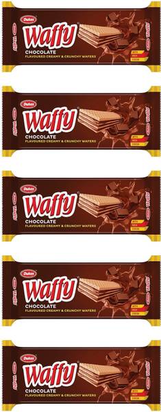 Dukes Waffy Chocolate Flavoured Creamy & Crunchy wafers (Pack of 5 ...
