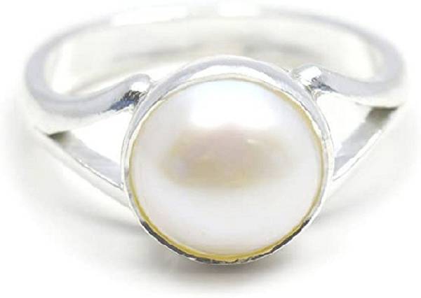 KUNDLI GEMS Pearl Ring with Natural Pearl/Moti Stone Astrological & Lab ...
