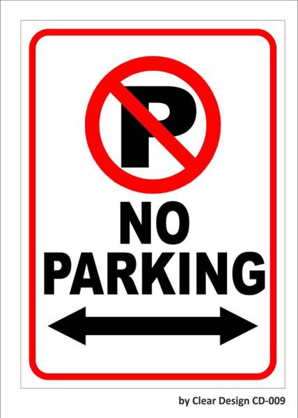 Clear Design No Parking Sign Board Emergency Sign - Price History