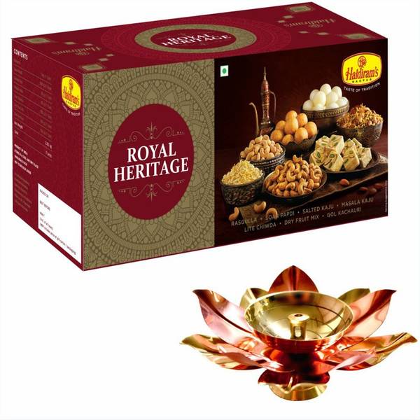 Haldiram's Royal Heritage Diwali Gift Box With Diya (Large) Combo ...