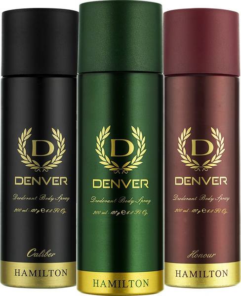 DENVER Hamilton, Caliber and Honour Combo Deodorant Spray - For Men ...