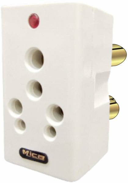 Mica 3 Pin Multi Plug 16 amp. With Indicator Qty - 1 (Ivory) Three Pin ...