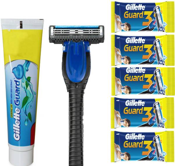 Gillette SAVING GUARD NEEM CREAM + RAZOR + 5 BLADE - Price History